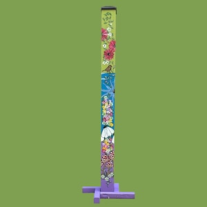 Handcrafted Garden Post: Whimsical Birds & Buds Outdoor Decor - Etsy