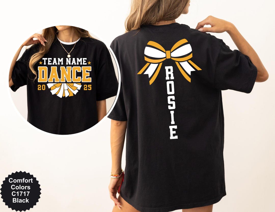 Comfort Colors® Custom Dance Team Name Shirt, Personalized Dance Leader ...