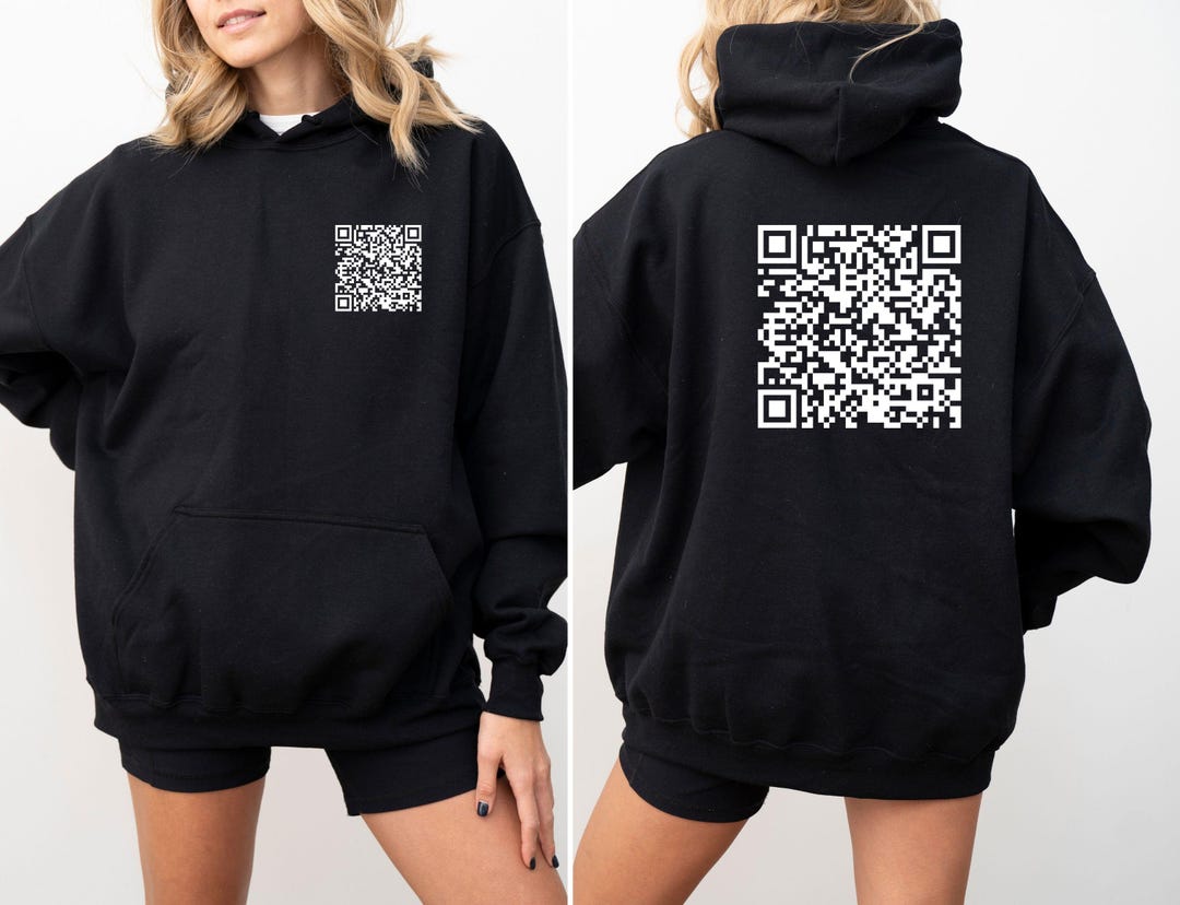 F*ck off QR Code Crew Sweatshirt, Funny Saying Christmas Sweater, Sarcastic Gift for Friends ...