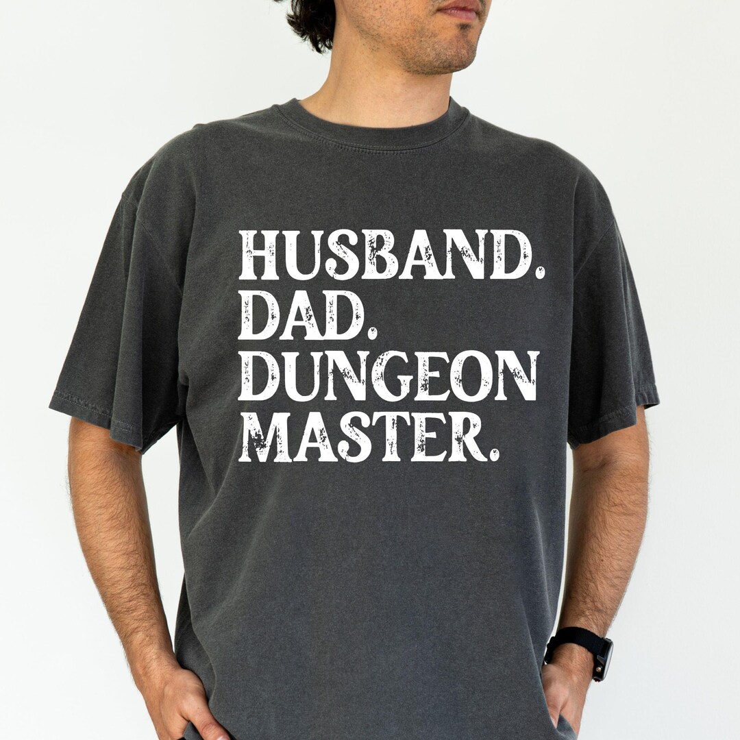 Dad Husband Dungeon Master Shirt, Dnd Dad Gift, Funny Gamer Dad Tee ...