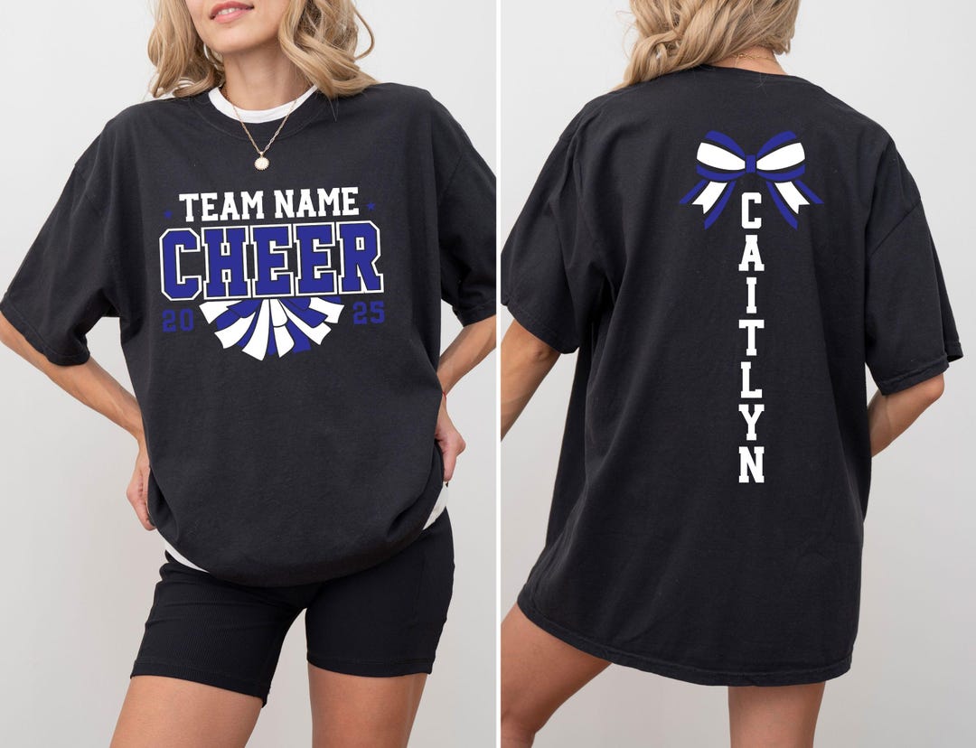 Custom Cheer Team Name Shirt, Personalized Cheerleader Gift, Cheer Mom ...