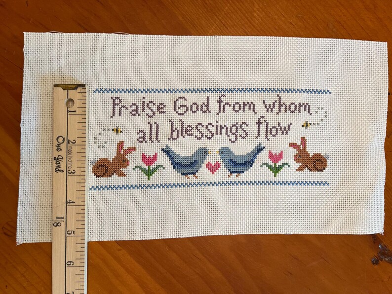 Praise God From Whom All Blessings Flow L Completed Finished Cross ...
