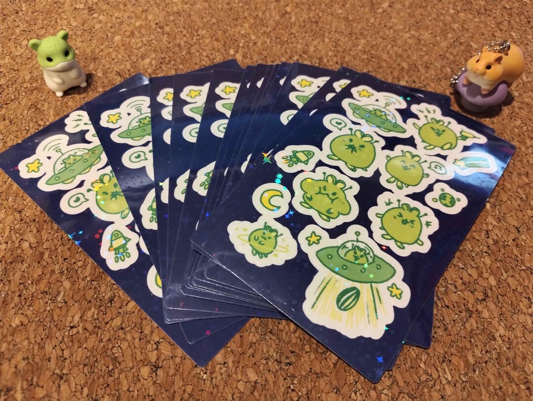 Alien Hammy Sticker Sheet - Etsy