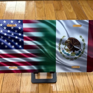 Mexican American Decorative Front Car Plate - Etsy