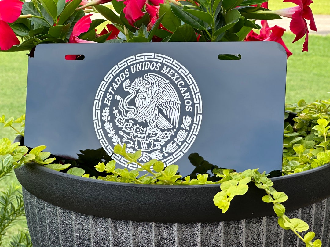 Mexican Flag Round Front/decorative License Plate - Etsy