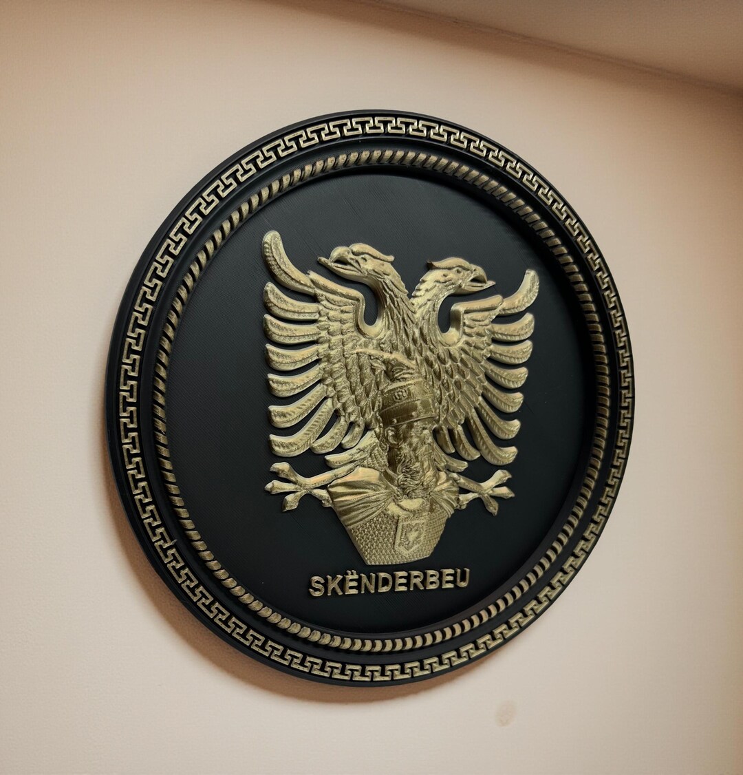 Skënderbeu 3D Wall Plaque With Double-headed Eagle – Albanian Heritage ...