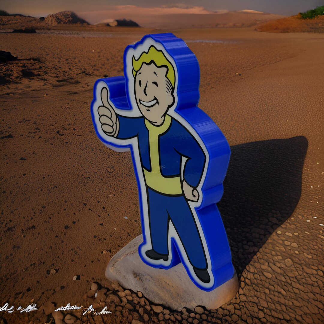 Fallout Inspired LED Vault Boy Light Box - Etsy