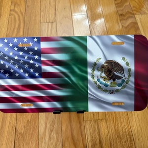 Mexican American Decorative Front Car Plate - Etsy
