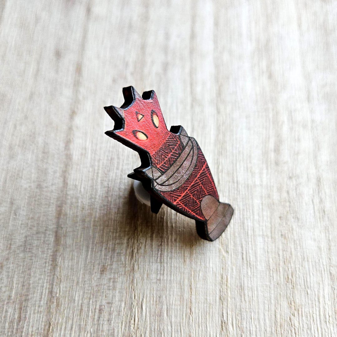 Morrowind Ash Statue Wooden Pin - Etsy