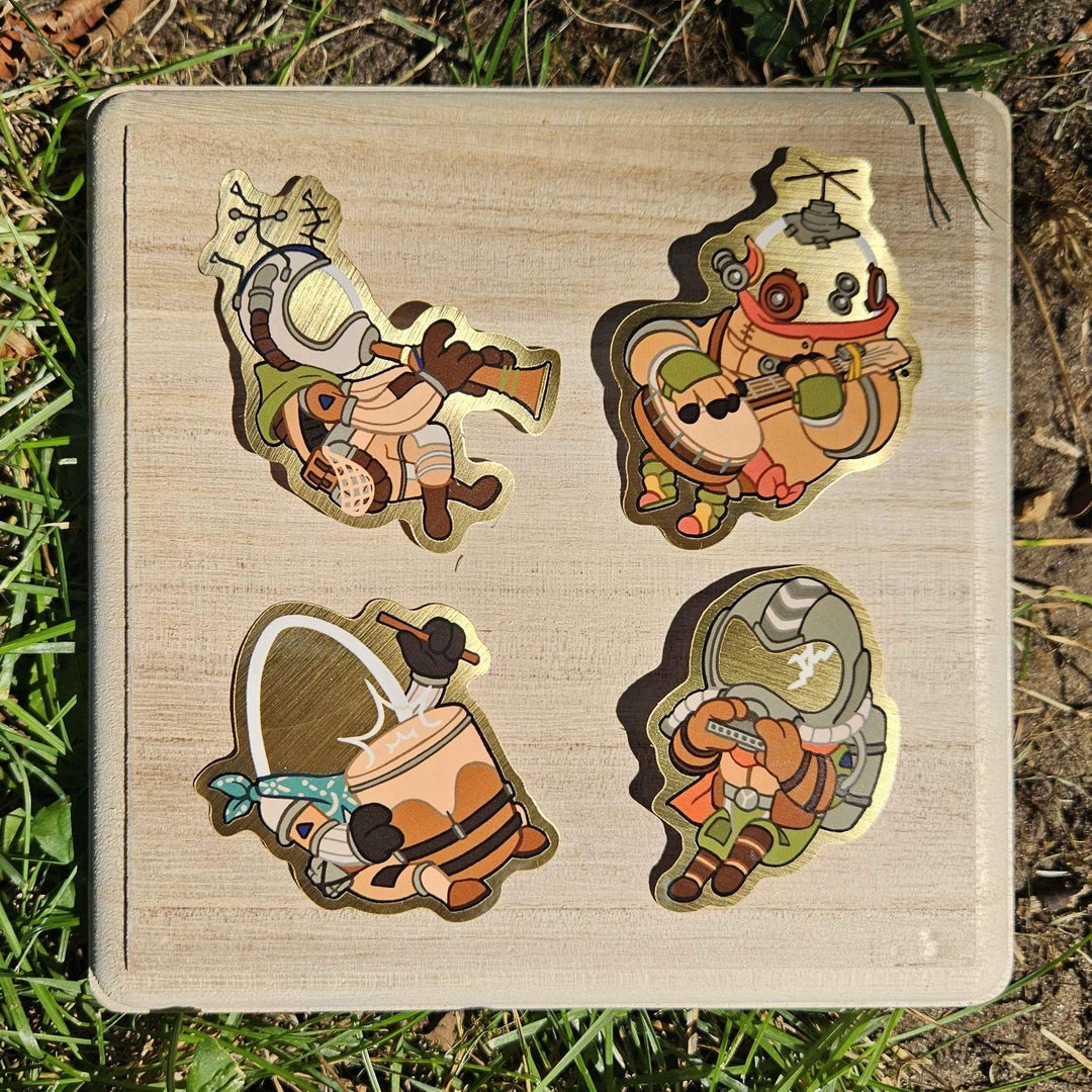 Outer Wilds Travelers Sticker Set Brushed Gold - Etsy