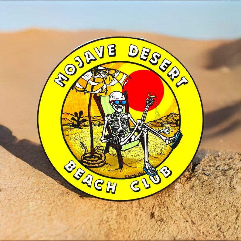 Mojave Desert Beach Club Vinyl Sticker - Etsy