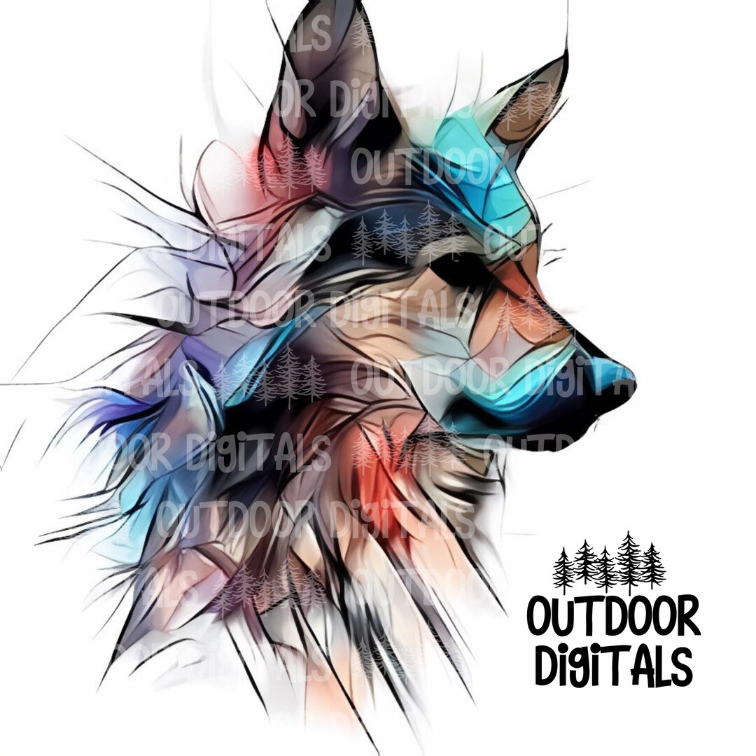 German Shepherd PNG, Abstract Sketch German Shepherd, German Shepherd ...