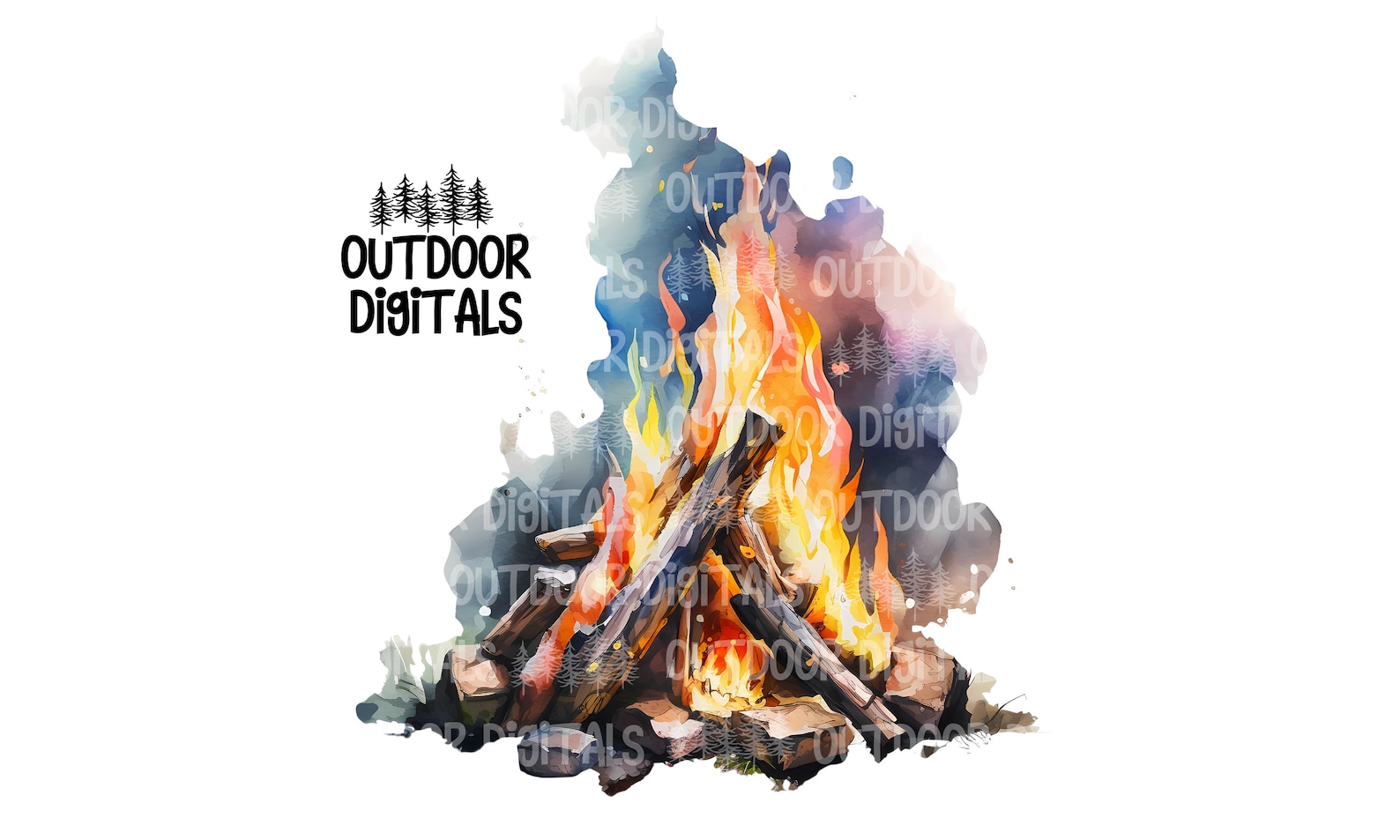Bonfire PNG Watercolor Bonfire Clipart Bonfire Art Bonfire - Etsy
