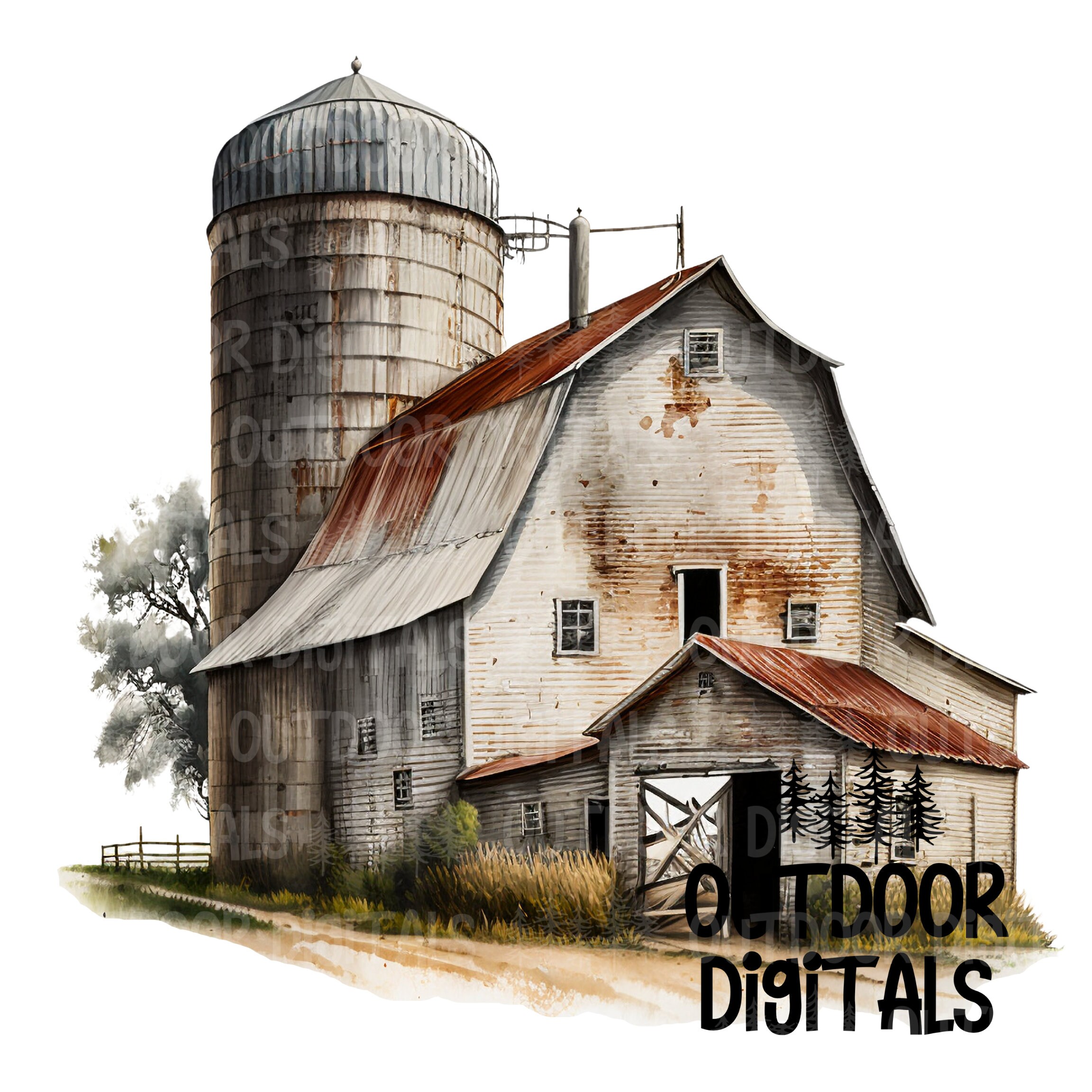 Barn Silo Clip Art