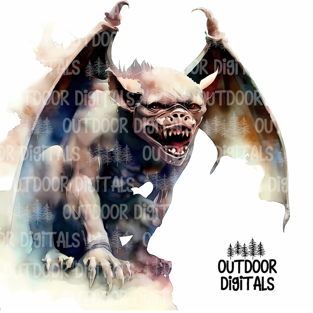 Gargoyle PNG, Watercolor Gargoyle Clipart, Gargoyle Art, Gargoyle Wall ...