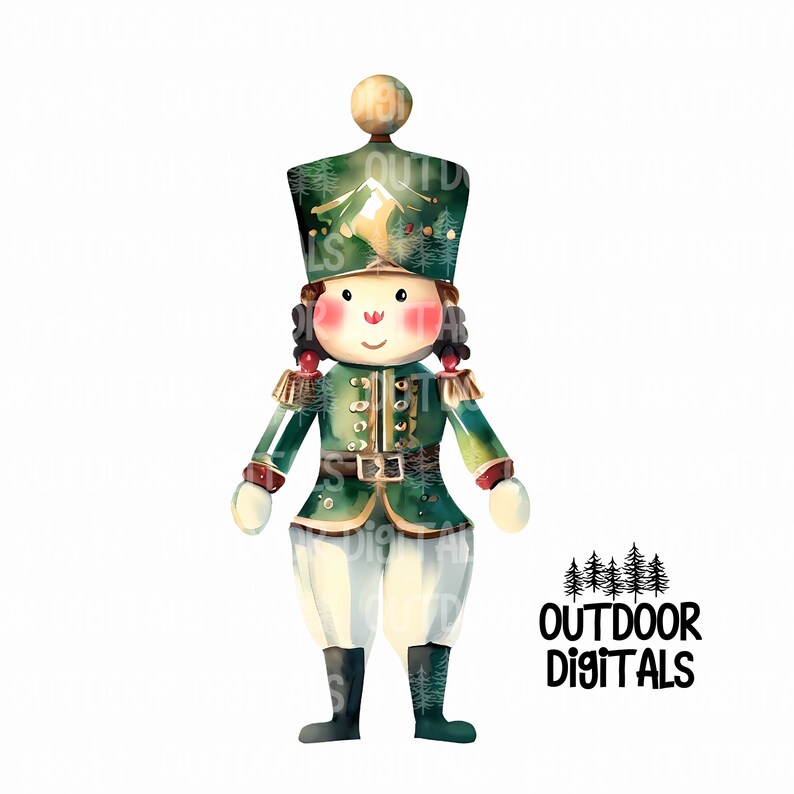 Nutcracker PNG Watercolor Nutcracker Clipart Christmas - Etsy