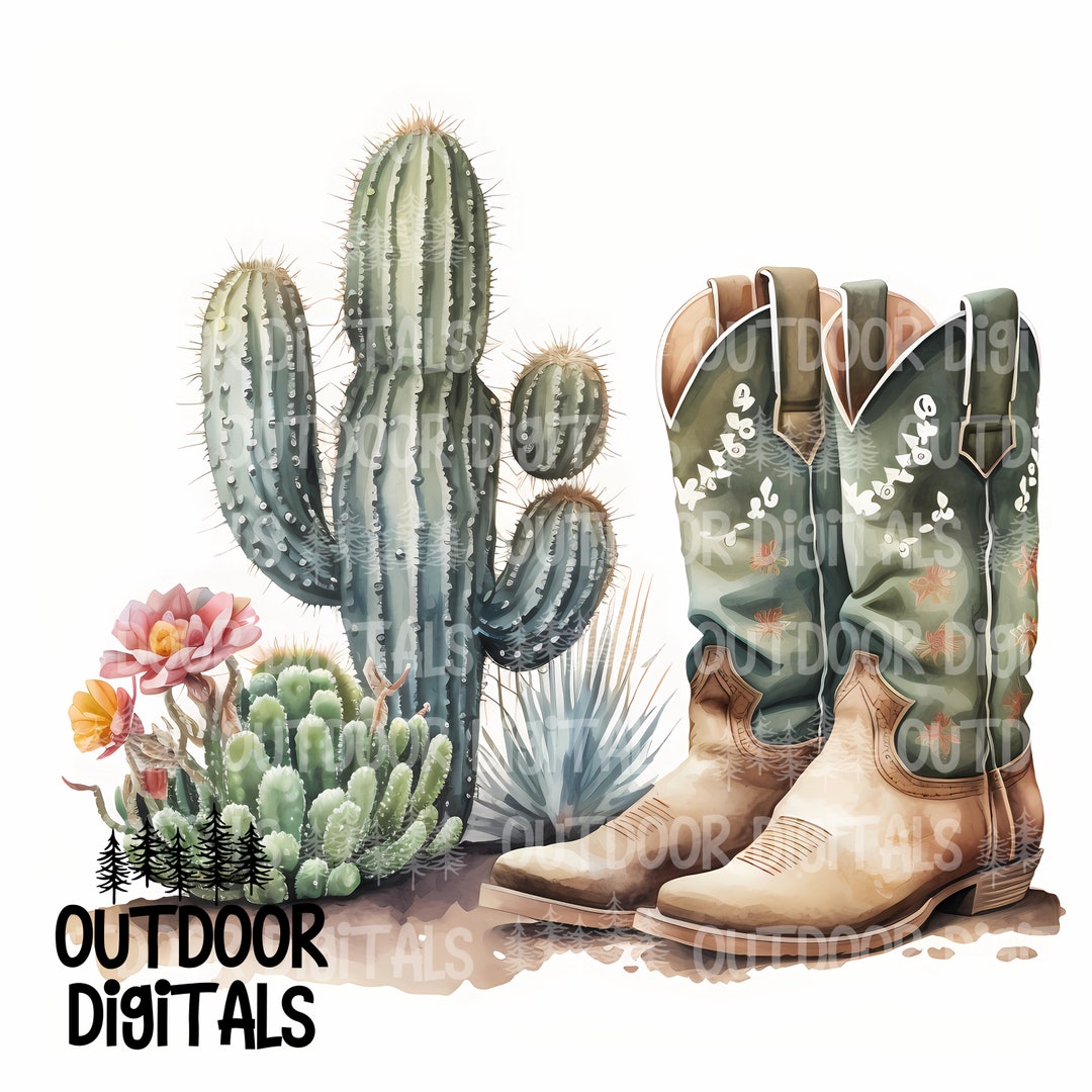 Cowboy Boots PNG, Watercolor Cowboy Boots Clip Art, Cowboy Wall Art ...