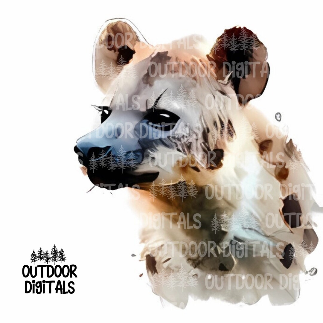 Hyena PNG, Watercolor Hyena Clipart, Hyena Wall Art, Hyena Nursery Art ...