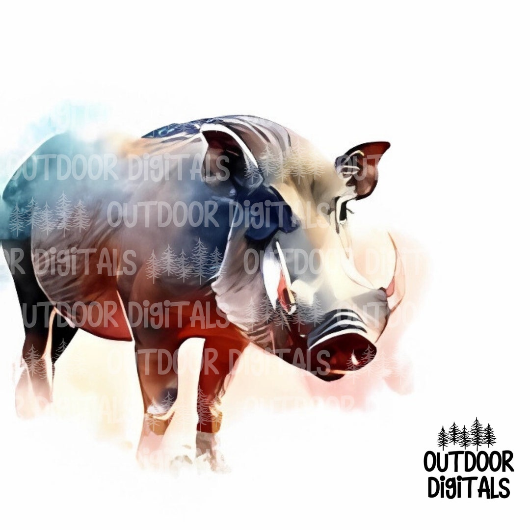 Warthog PNG Watercolor Warthog Clipart Warthog Wall Art - Etsy