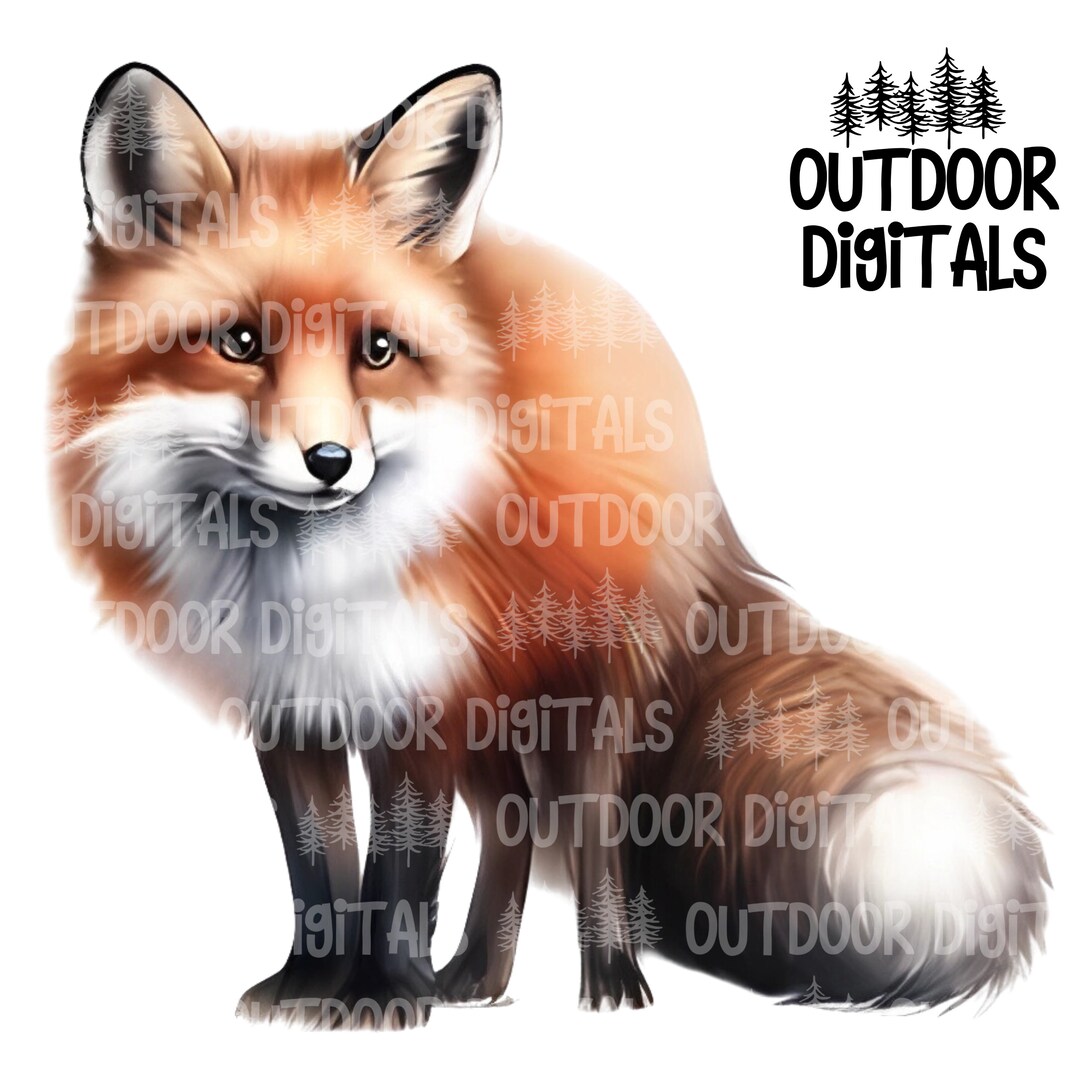 Fox PNG, Watercolor Fox Art, Fox Clipart, Fox Nursery & Wall Art, Fox ...