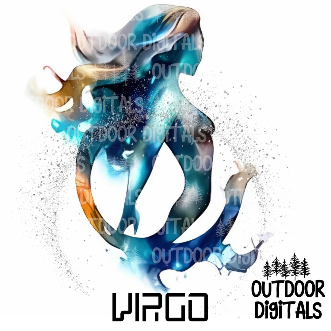 Virgo Zodiac PNG, Watercolor Virgo Clipart, Virgo Astrology Art, Virgo ...
