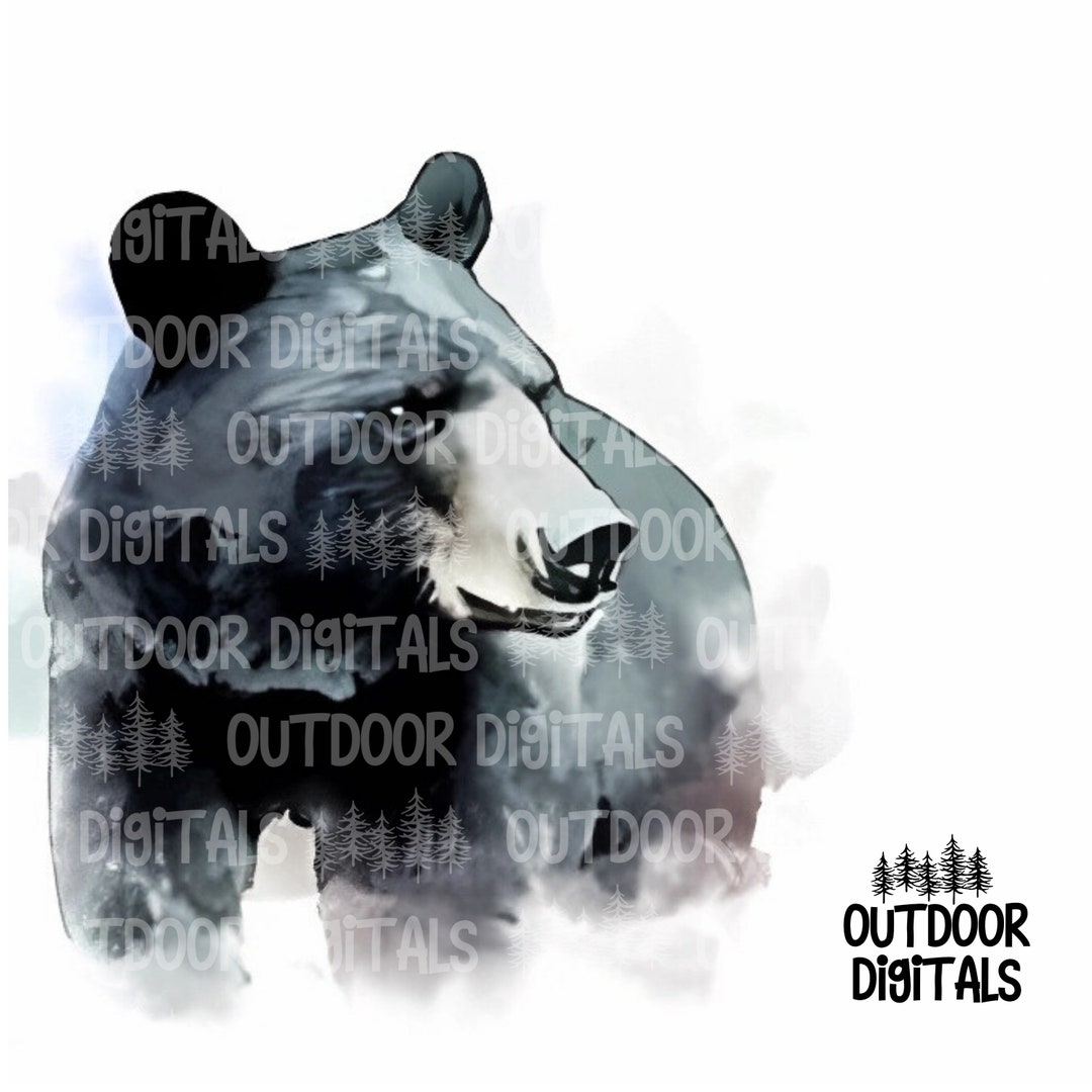 Black Bear PNG Watercolor Black Bear Clipart Black Bear - Etsy