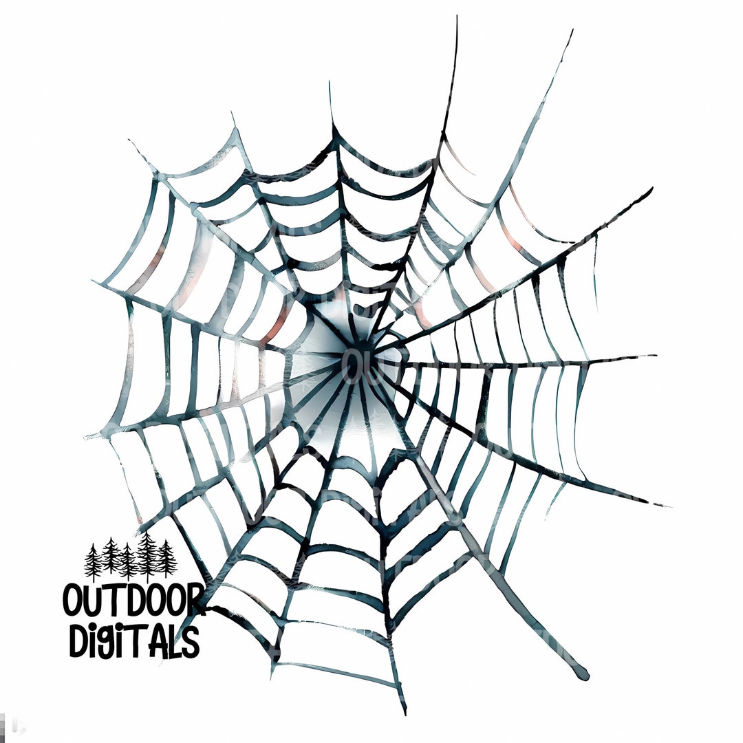 Spider Web PNG, Watercolor Spider Web Clipart, Halloween Spider Web Art ...