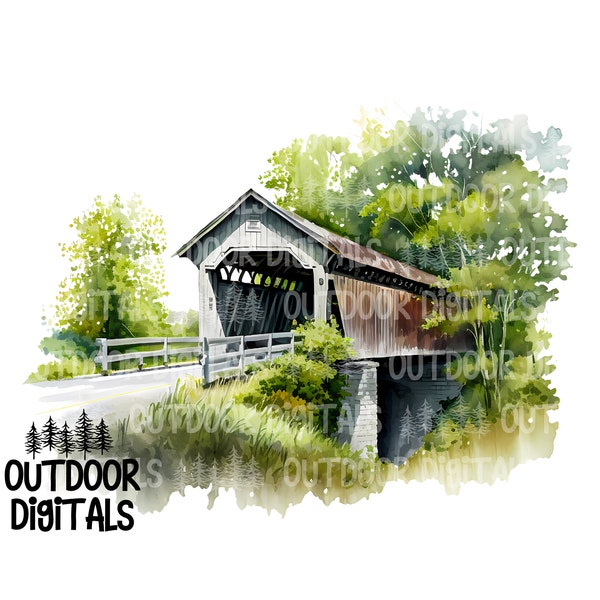 Covered Bridge - Etsy
