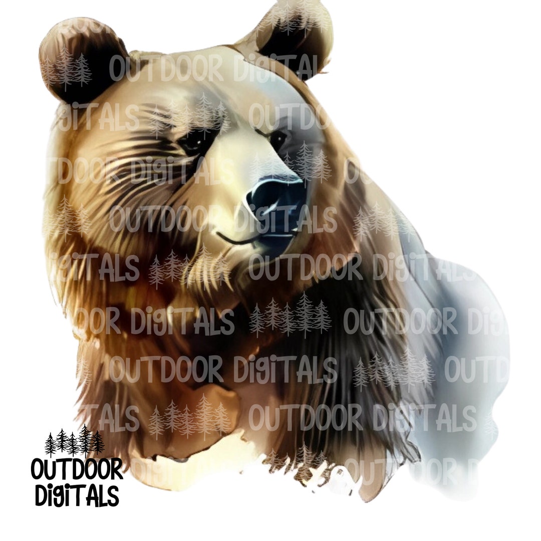 Brown Bear PNG Watercolor Brown Bear Clipart Brown Bear - Etsy