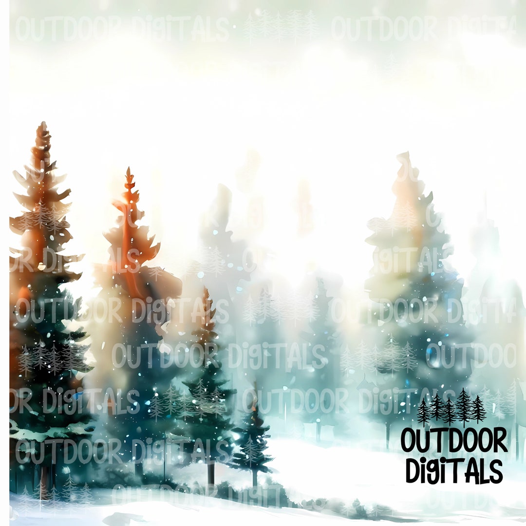 Pine Tree PNG, Watercolor Pine Tree Clipart, Christmas Pine Tree Wall ...