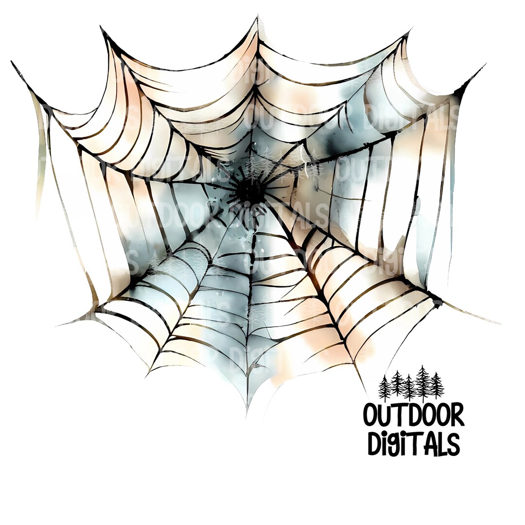 Spider Web PNG Watercolor Spider Web Clipart Halloween - Etsy