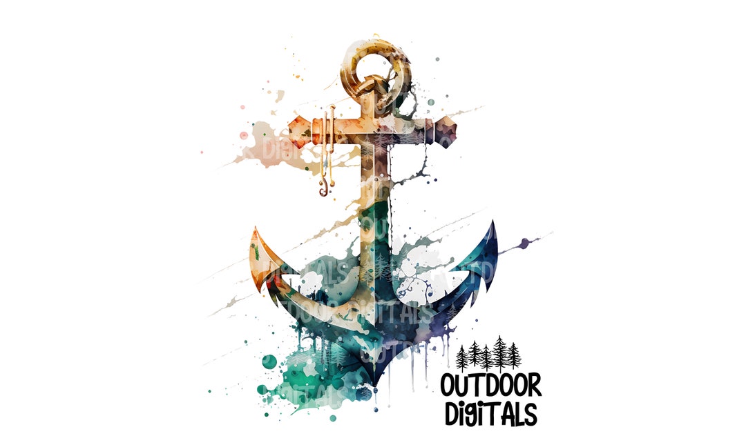 Anchor PNG, Watercolor Anchor Clipart, Anchor Art, Anchor Nursery Art ...