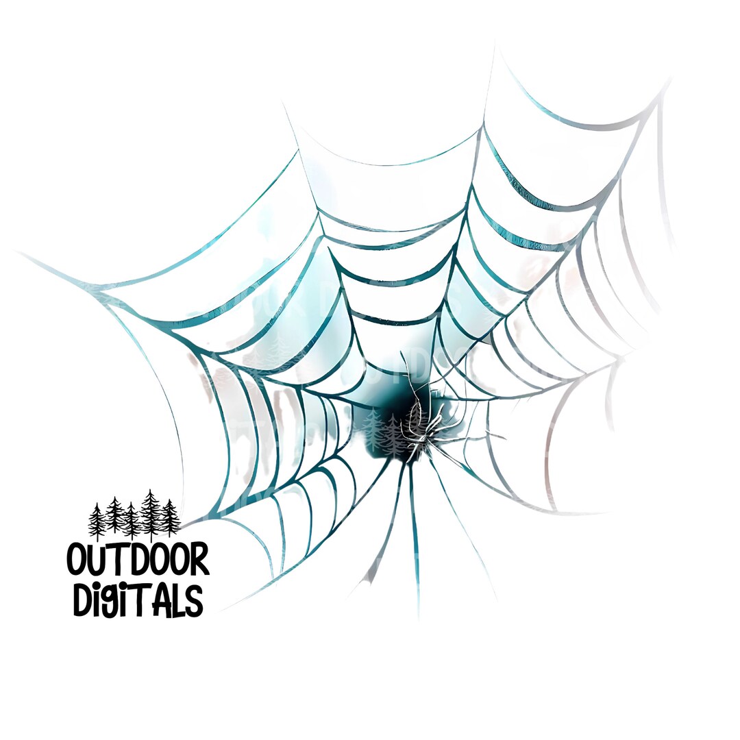 Spider Web PNG, Watercolor Spider Web Clipart, Halloween Spider Web Art ...