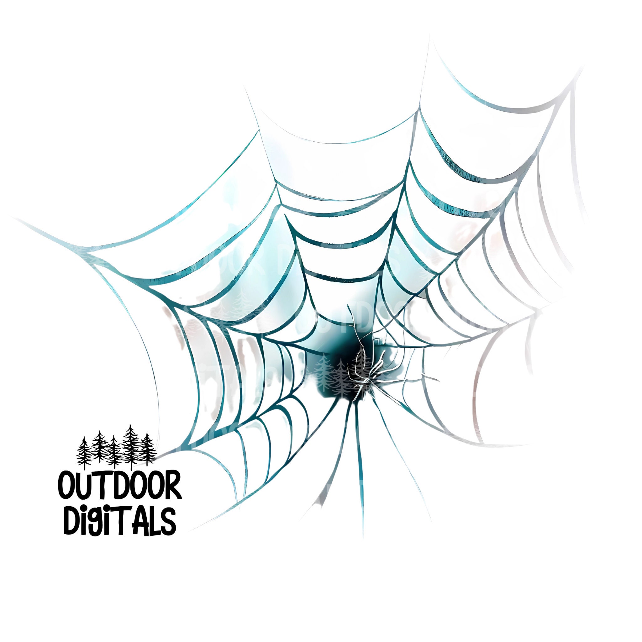 Spider Web PNG, Watercolor Spider Web Clipart, Halloween Spider Web Art ...