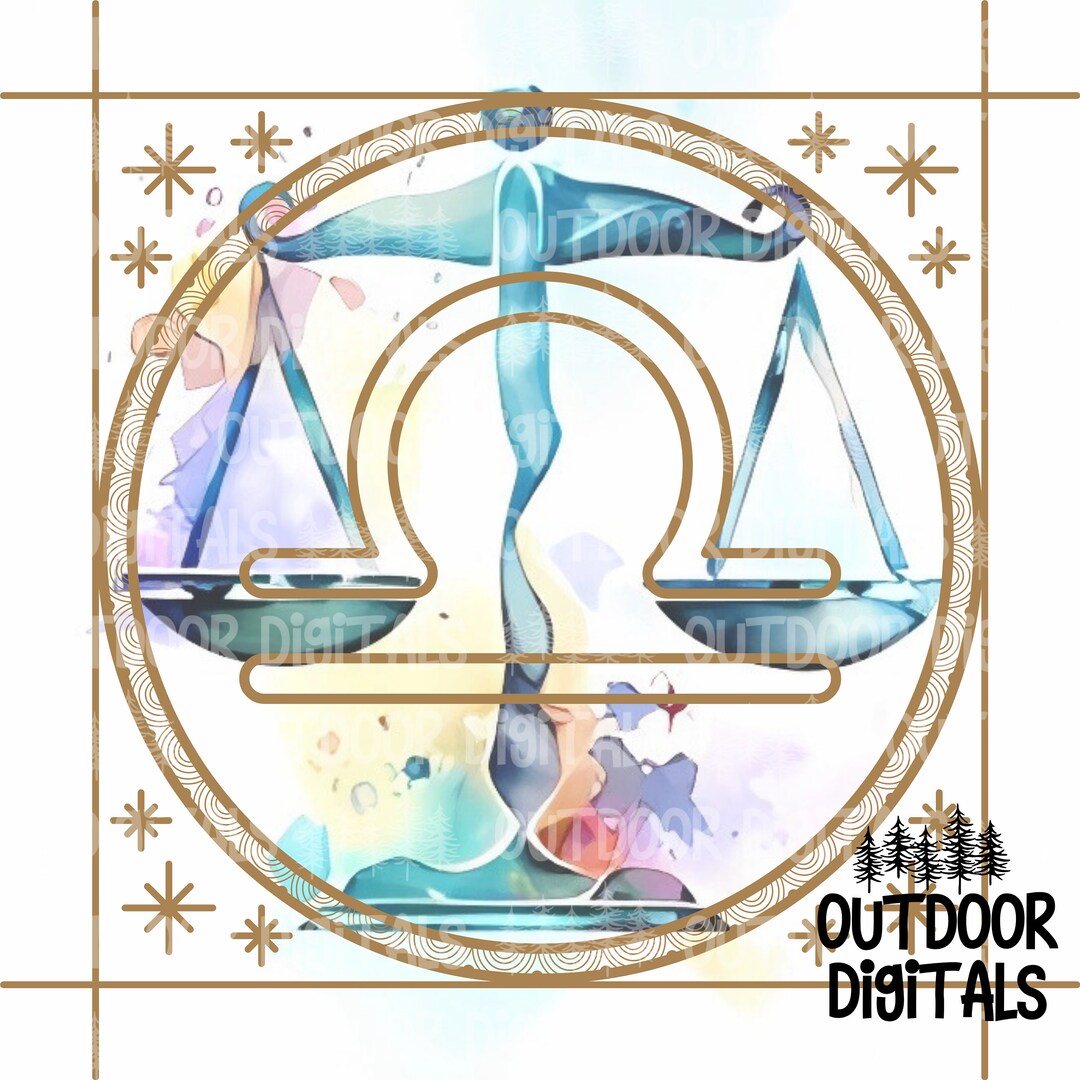 Libra Zodiac PNG, Watercolor Libra Clipart, Libra Astrology Art, Libra ...