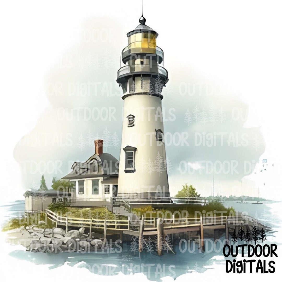 Lighthouse PNG, Watercolor Lighthouse Clipart, Lighthouse Wall ...