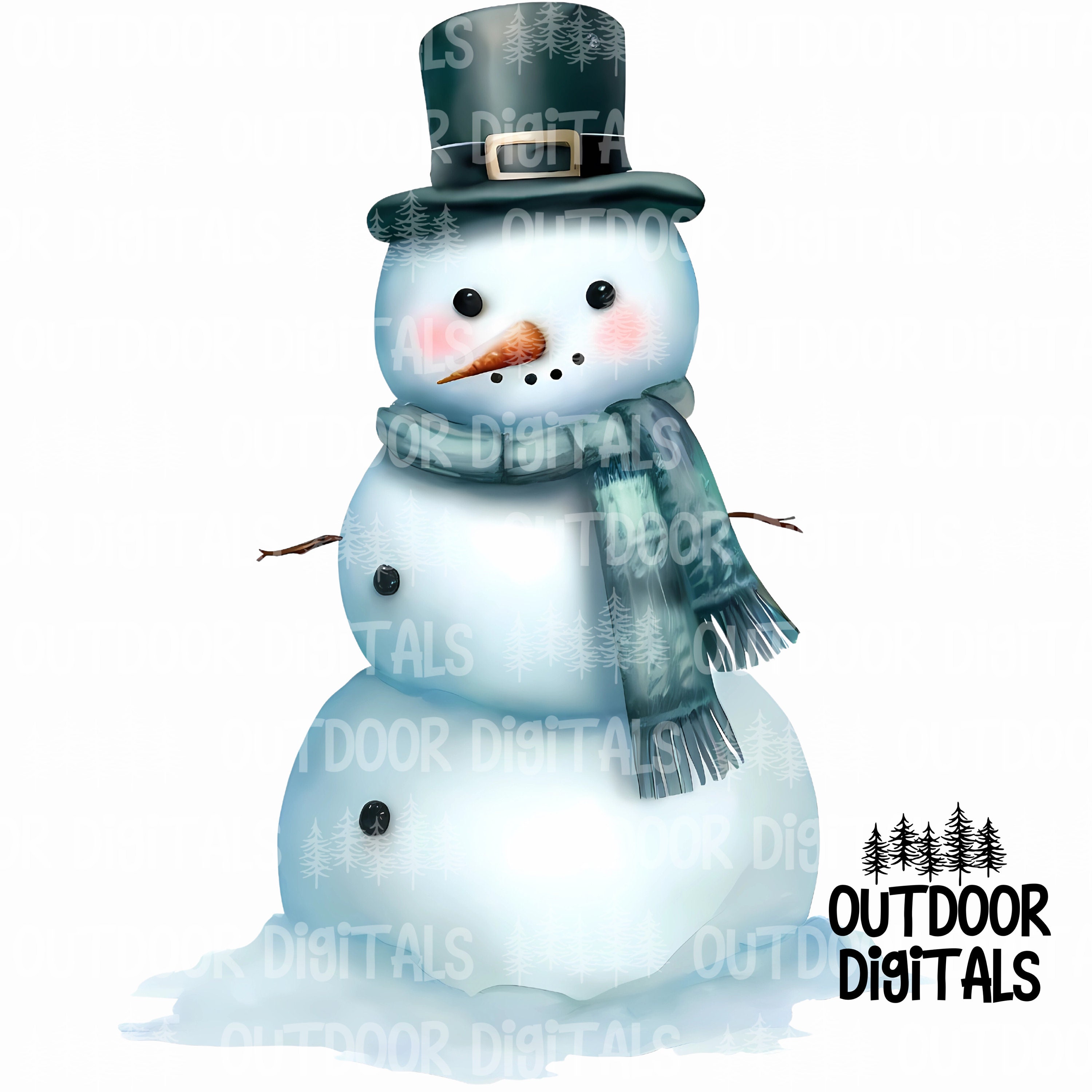 Snowman PNG, Watercolor Snowman Clipart, Christmas Snowman Wall Art ...