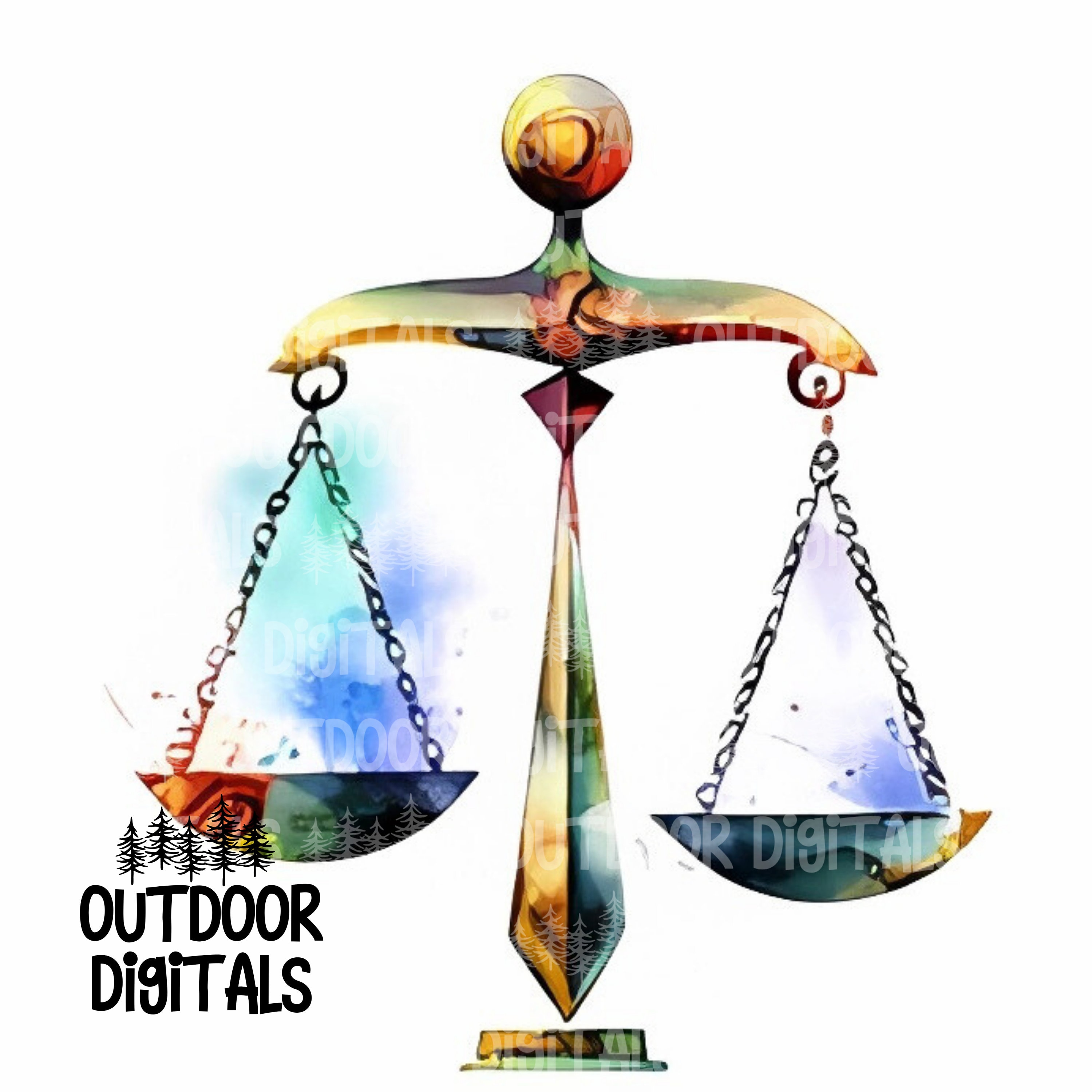 Libra Zodiac PNG, Watercolor Libra Clipart, Libra Astrology Art, Libra ...