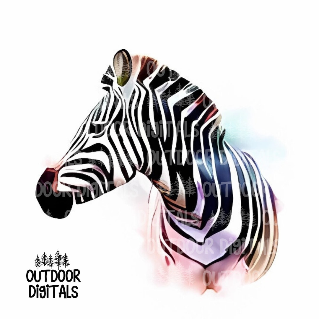 Zebra PNG, Watercolor Zebra Clipart, Zebra Wall Art, Zebra Nursery Art ...