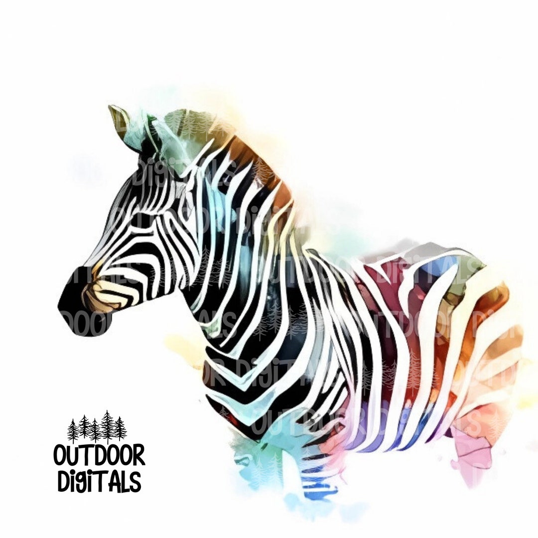 Zebra PNG, Watercolor Zebra Clipart, Zebra Wall Art, Zebra Nursery Art ...
