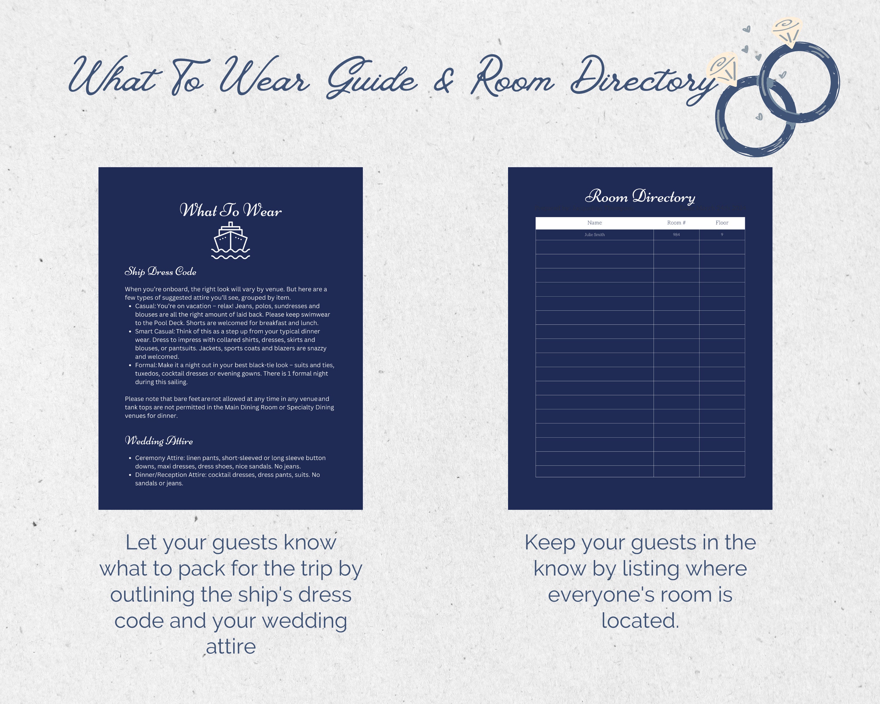 Wedding Itinerary Template, Wedding Welcome Note, Cruise Wedding ...