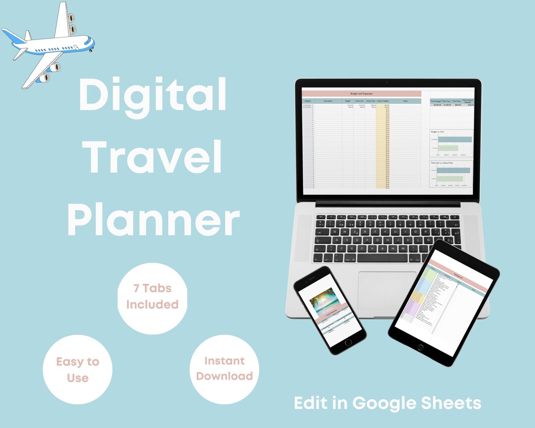 Digital Travel Planner: Organize Your Adventures - Printable and ...