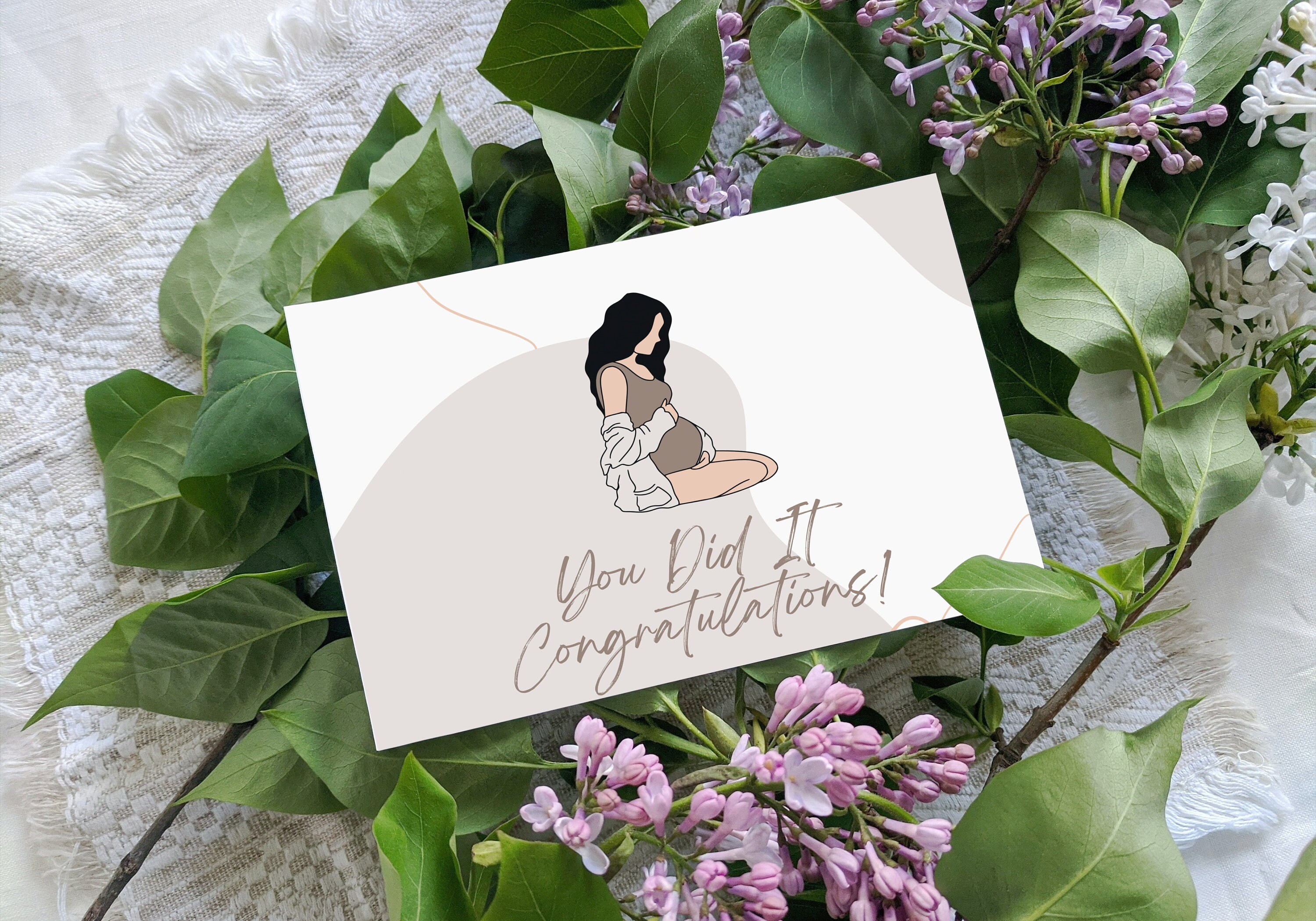 Postpartum New Mom Card, Printable Template Congratulations on New Baby ...