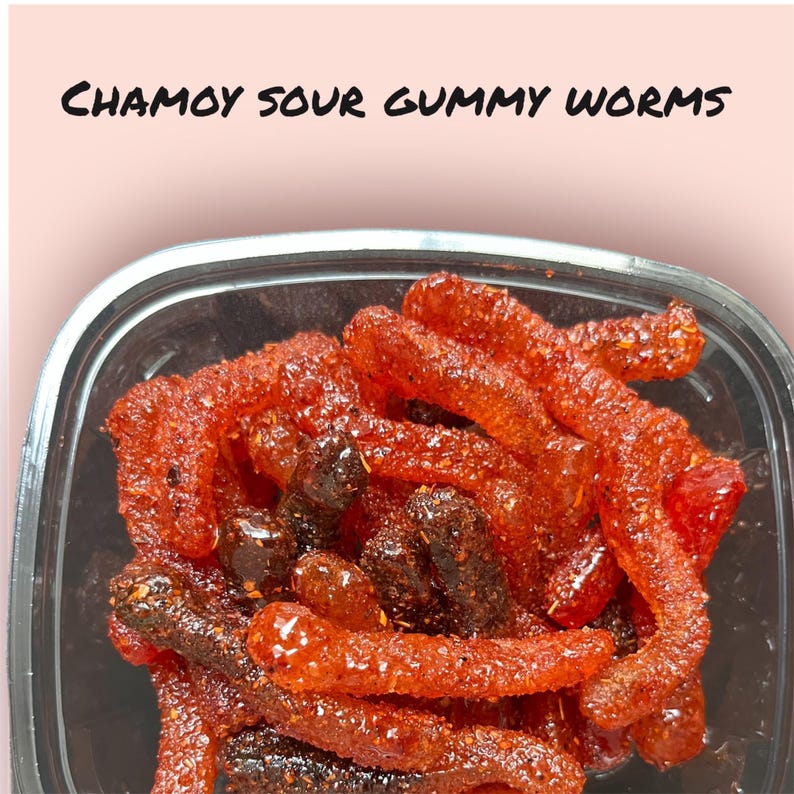 Chamoy Sour Gummy Worms - Etsy