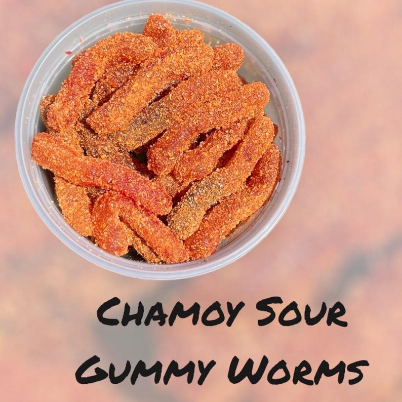 Chamoy Sour Gummy Worms - Etsy