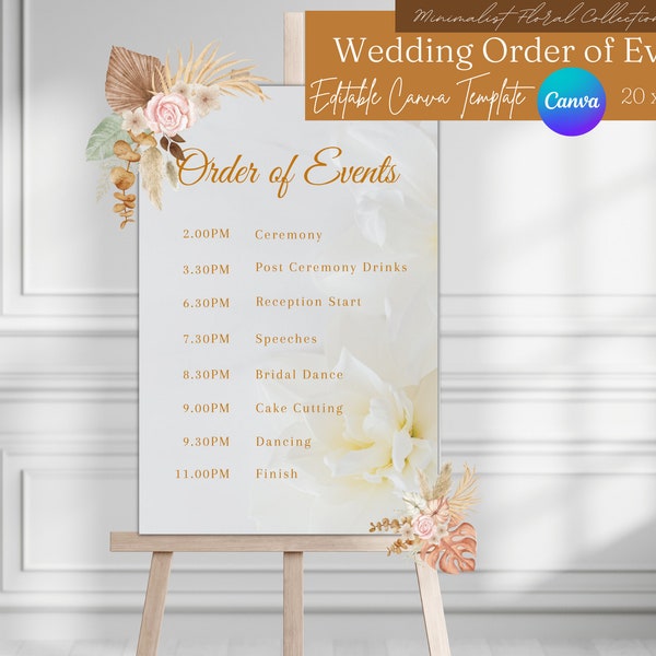 Order of Events - Etsy