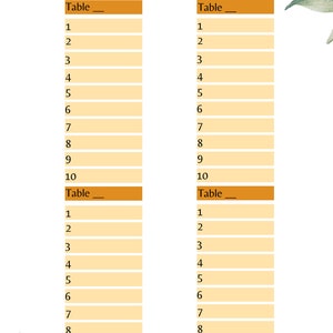 Table Seating Plan Chart Long 20 40 Pax Rectangle Table Guest Names ...