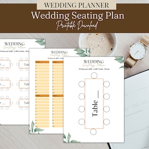 Wedding Seating Plan Chart 60 Pax Rectangle Table Guest Names Seating ...
