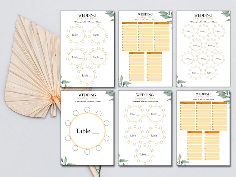 Wedding Seating Chart 100 Pax Round Table Display for Guest Names Seating Chart Organisation ...