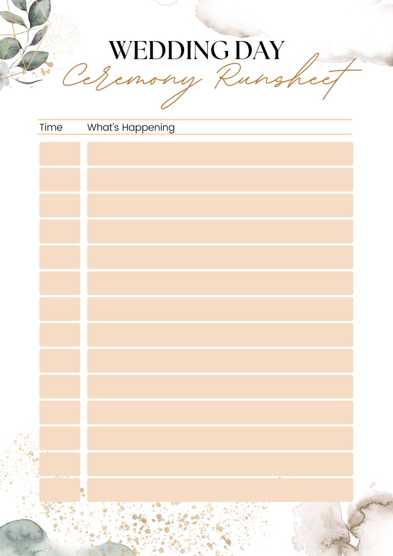 Wedding Planner Printable PDF 18 Page Sheets for Bride Groom Planning ...